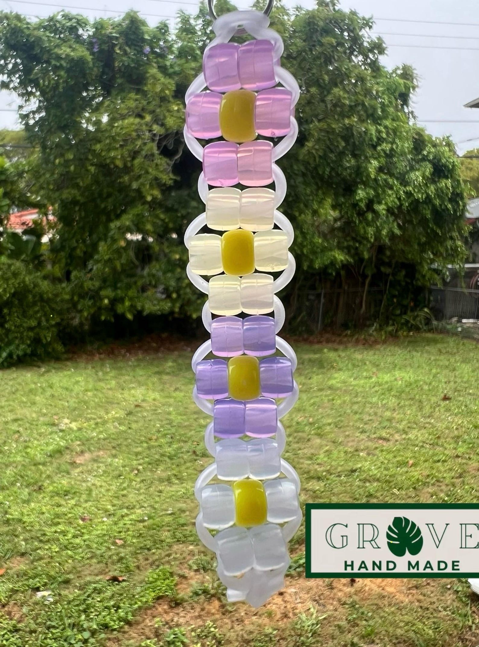 Pony Bead Flower Keychain – UV Color Changing Daisy Charm, 90s Retro ...