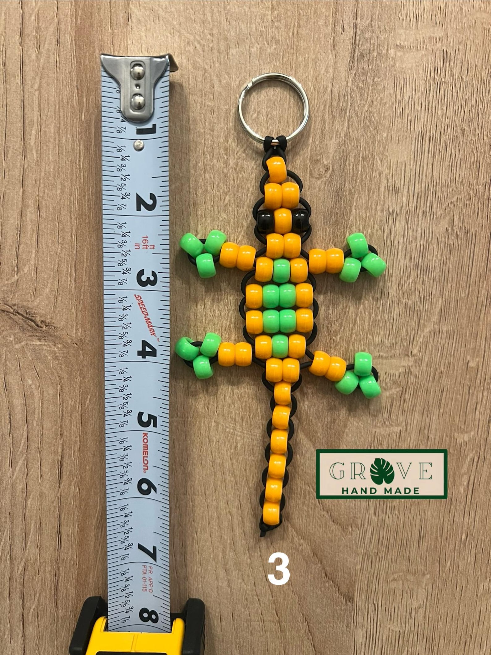 Pony Bead Lizard Keychain: 90s Retro Beaded Gecko Backpack Bag Charm - Etsy