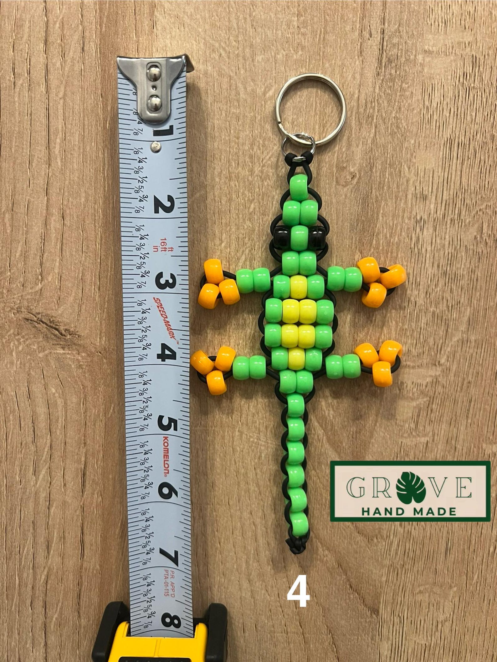 Pony Bead Lizard Keychain: 90s Retro Beaded Gecko Backpack Bag Charm - Etsy