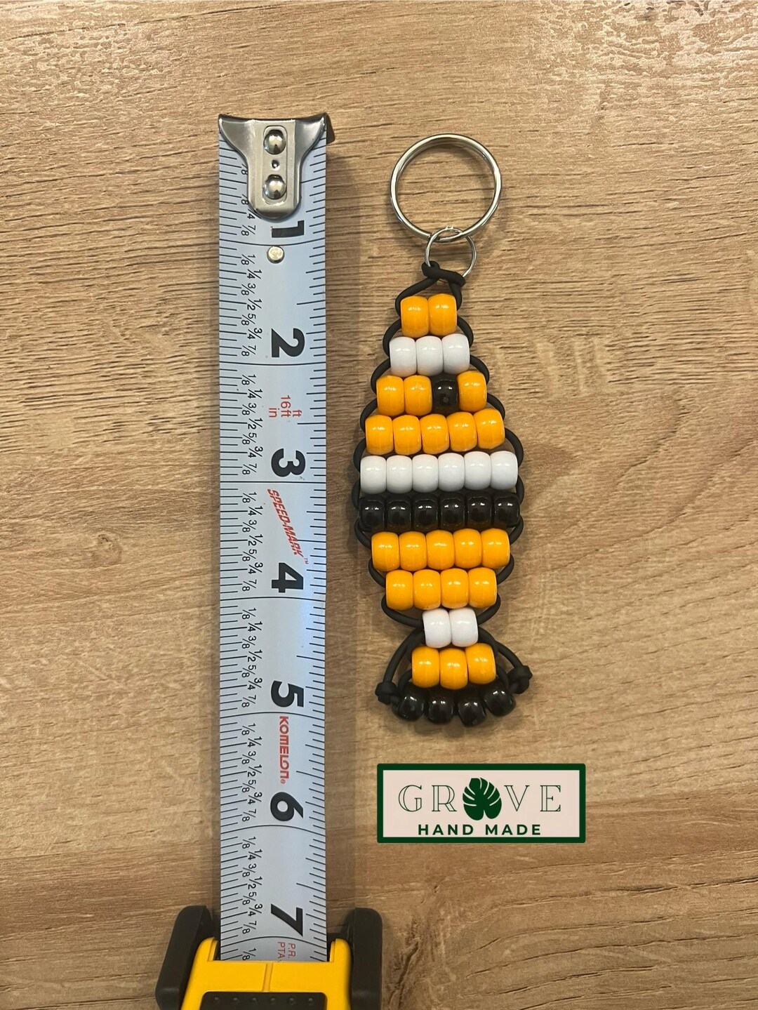 Pony Bead Clownfish Keychain: 90s Retro Beaded Bag Charm - Etsy