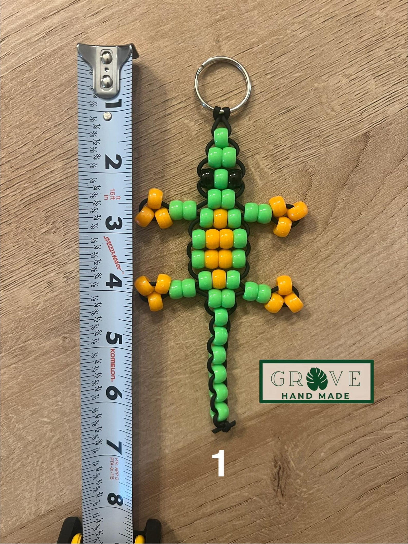Pony Bead Lizard Keychain: 90s Retro Beaded Gecko Backpack Bag Charm - Etsy