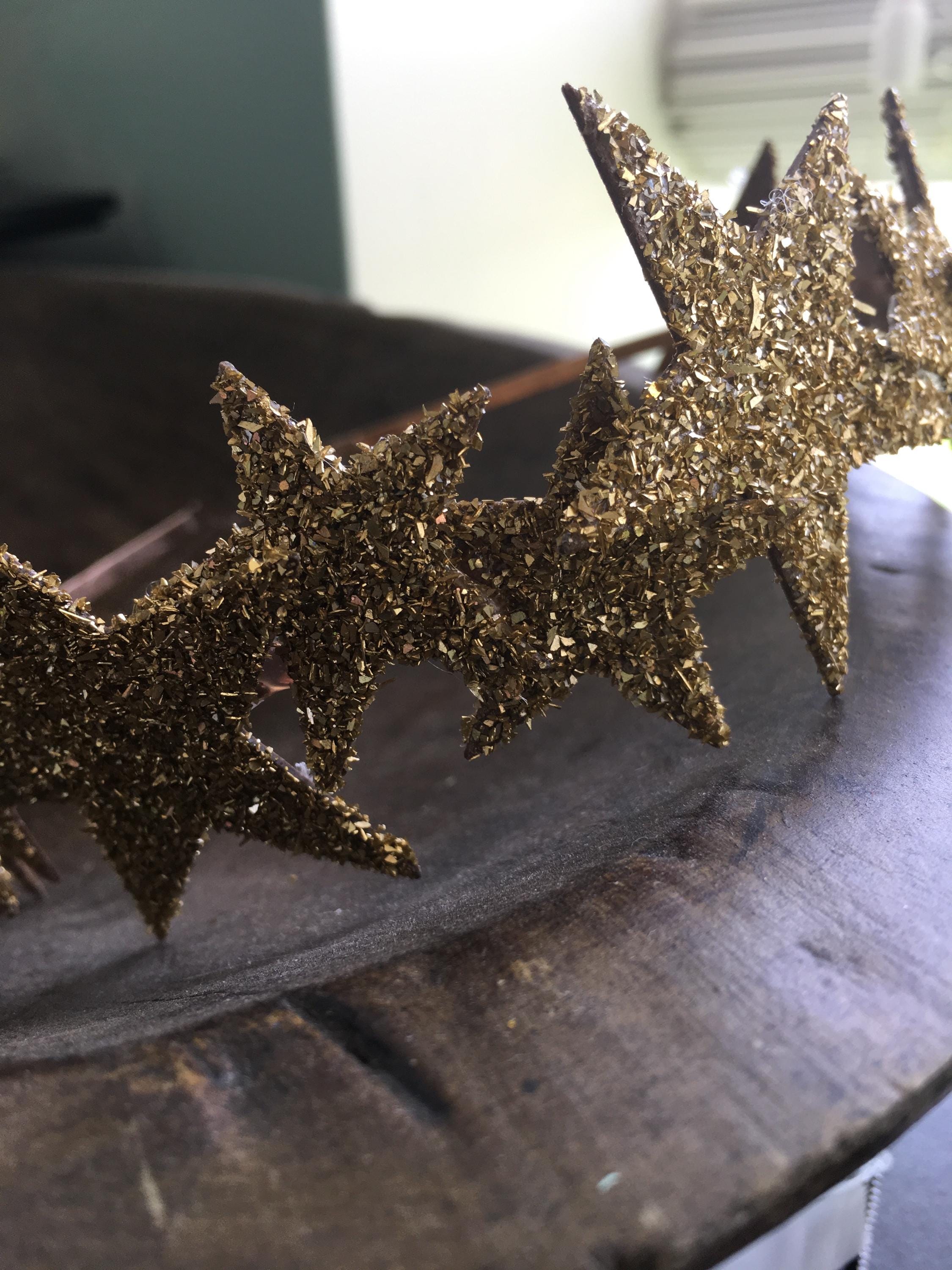 Gorgeous GOLD or Custom Color Sparkle STAR CROWN Headband Pure Glass ...