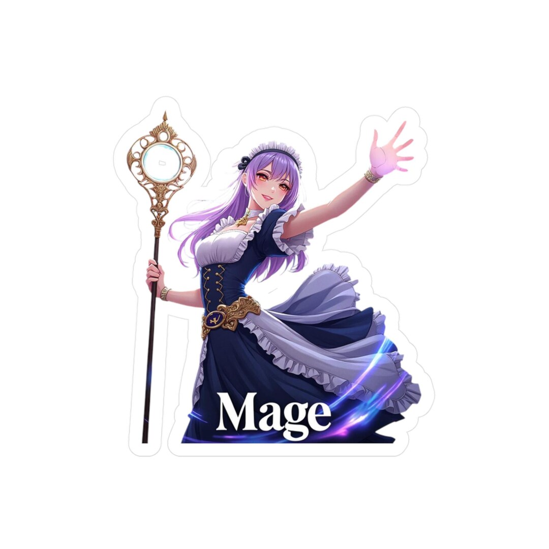 Magical Mage Kiss-cut Vinyl Decals, Fantasy Stickers for Laptops, Water ...