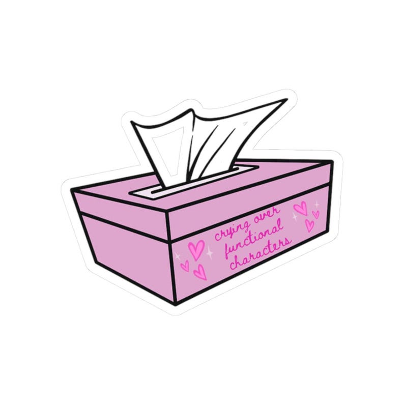 Aesthetic Tissue Crying Kiss-cut Stickers, Emotional Fictional ...