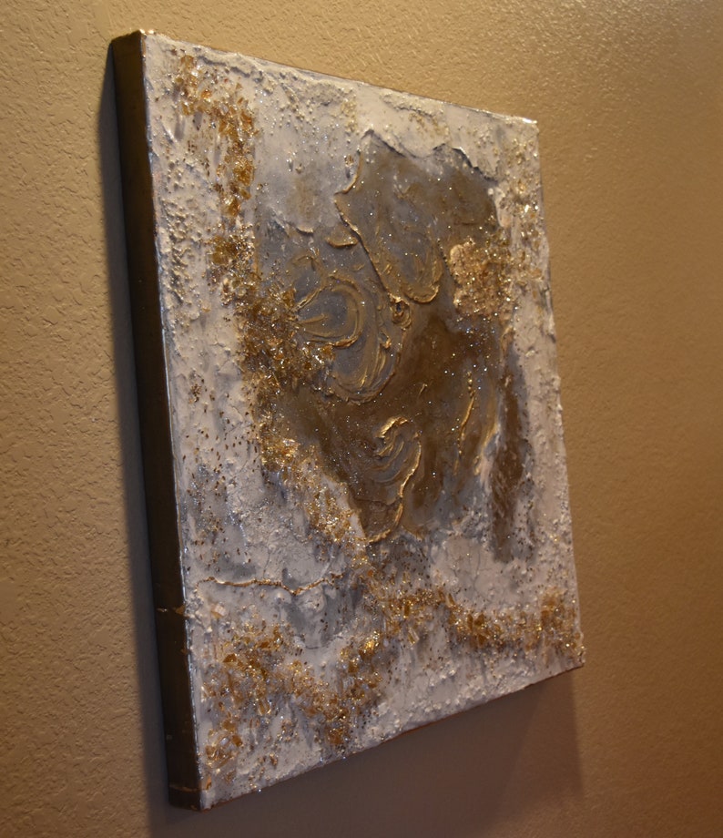 All That Glitters, Gold, Mixed Media, Abstract, Resin, Acrylic, Glitter ...