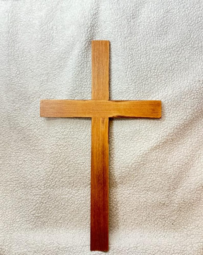 Handmade Wooden Wall Cross – Custom Color or Stain | Rustic Christian ...