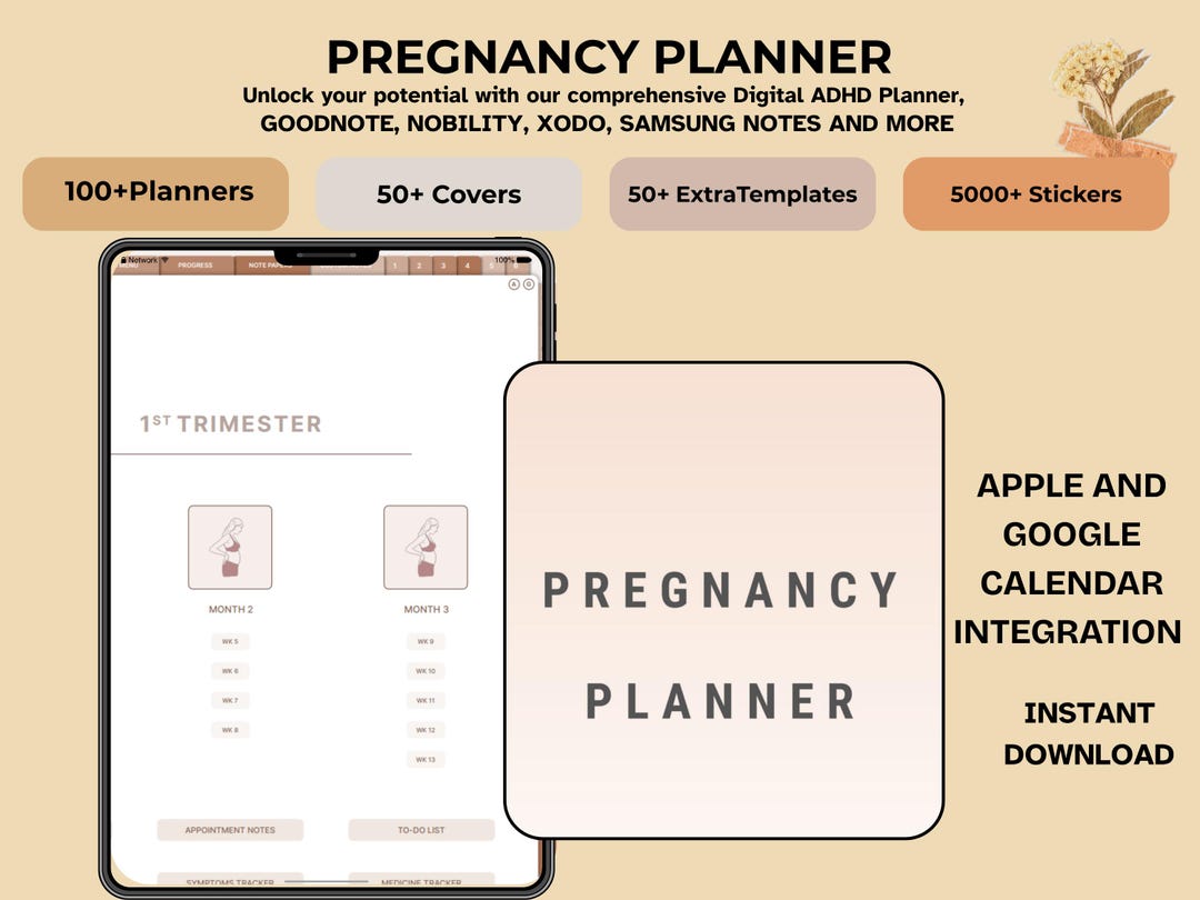 Digital Pregnancy Planner | Journey Journal, Appointment Tracker, Baby ...