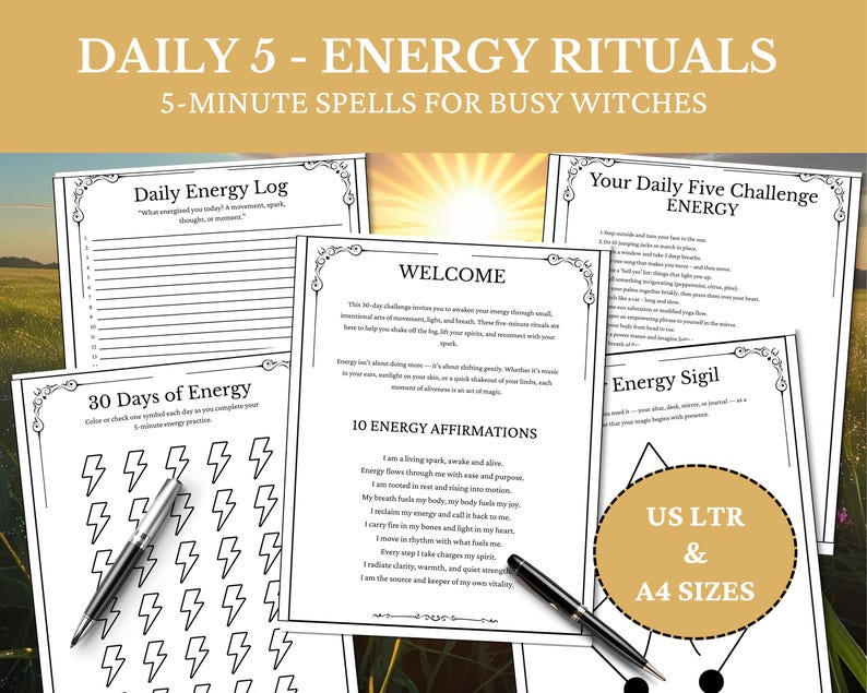 Energy Ritual Kit Printable | Quick & Easy Daily Witch Rituals | 30-day ...