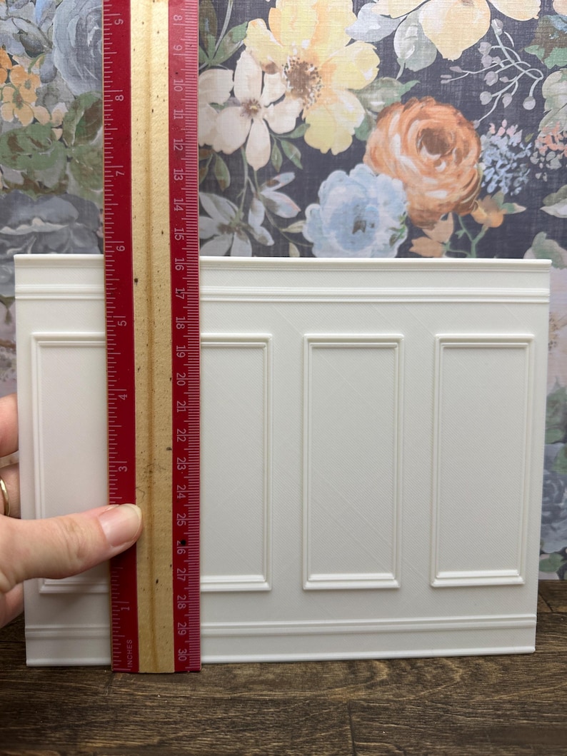 Miniature Wainscoting Panels - 3D Printed Dollhouse Accessories - Set ...