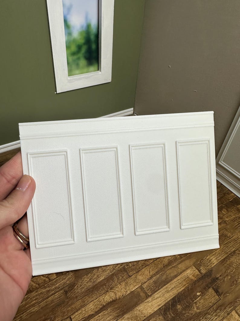 Miniature Wainscoting Panels - 3D Printed Dollhouse Accessories - Set ...