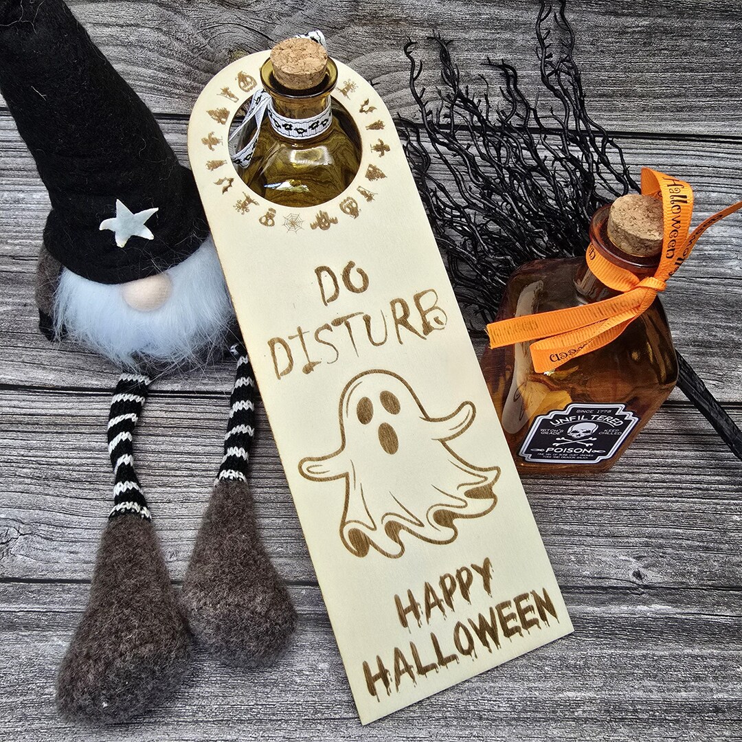 Do Disturb Halloween Door Sign, Wood - Etsy