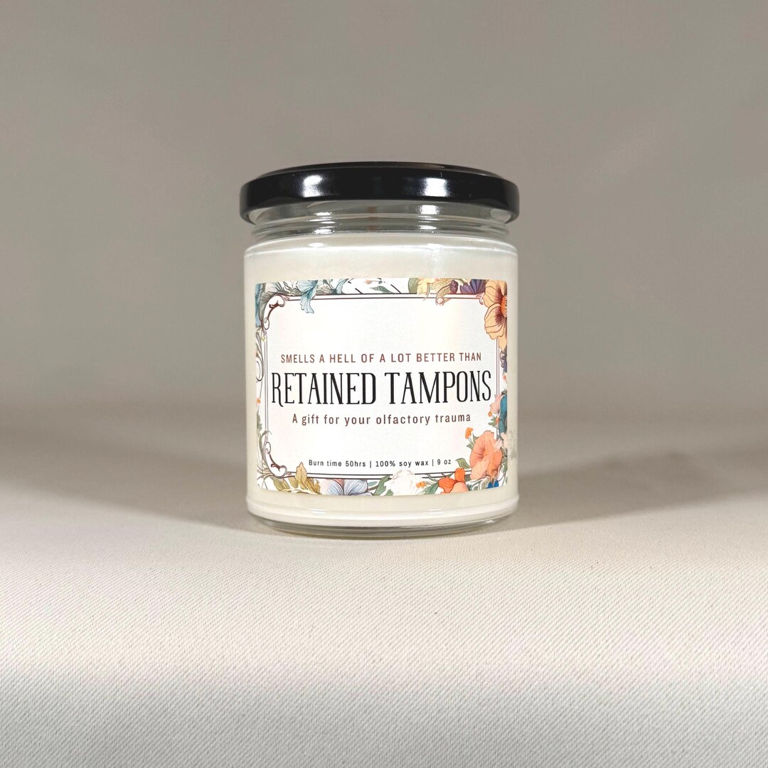 Retained Tampons Candle – Funny OBGYN Gift for Women's Health Pros - Etsy