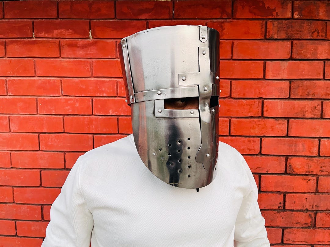 Medieval Crusader Great Helm – Knight’s Barrel Helmet for Reenactment ...
