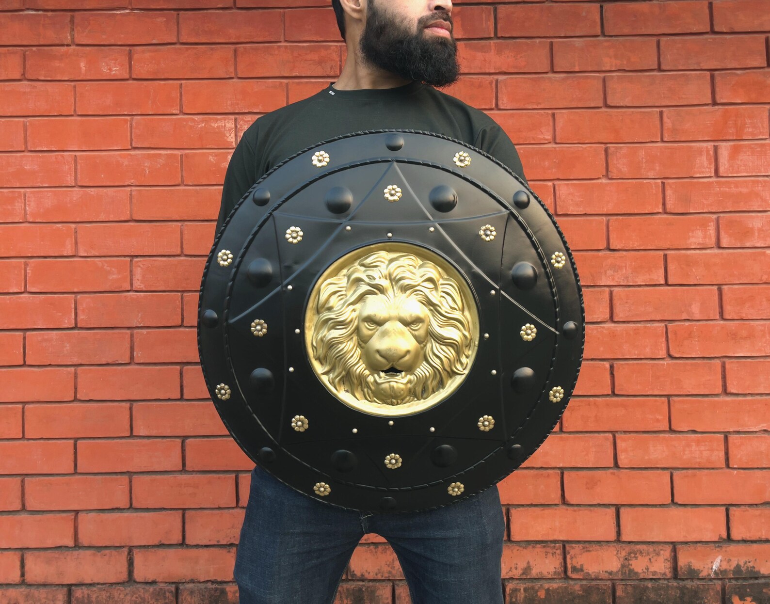 Medieval Lion Face Shield | Knight Armor for Wall Display & Cosplay ...