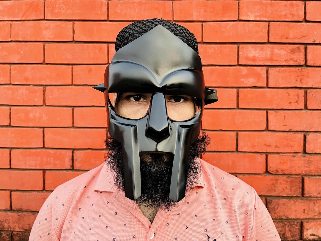 Metal MF Doom Mask – Cosplay Prop | Rapper Mask | Villain Face Mask ...