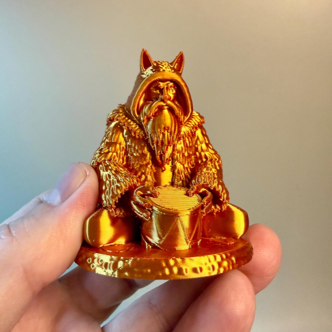 Golden Shamanic Fox Totem • 3D Printed Kitsune Spirit Altar Figurine - Etsy