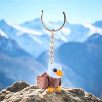 Bear Claw Keychain SMALL Bronze Paw Print Keychain Feather Keychain ...