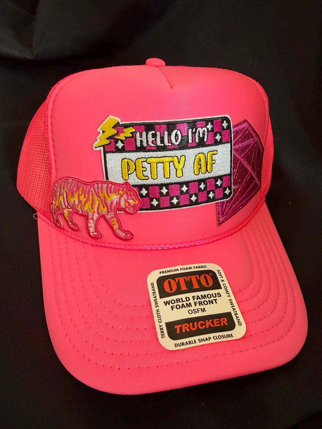 Petty AF - Hot Pink Otto Trucker Hat - Etsy