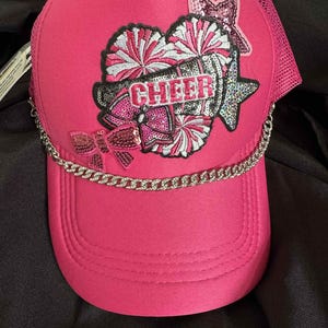 Cheer Hat-hot Pink Trucker Hat - Etsy