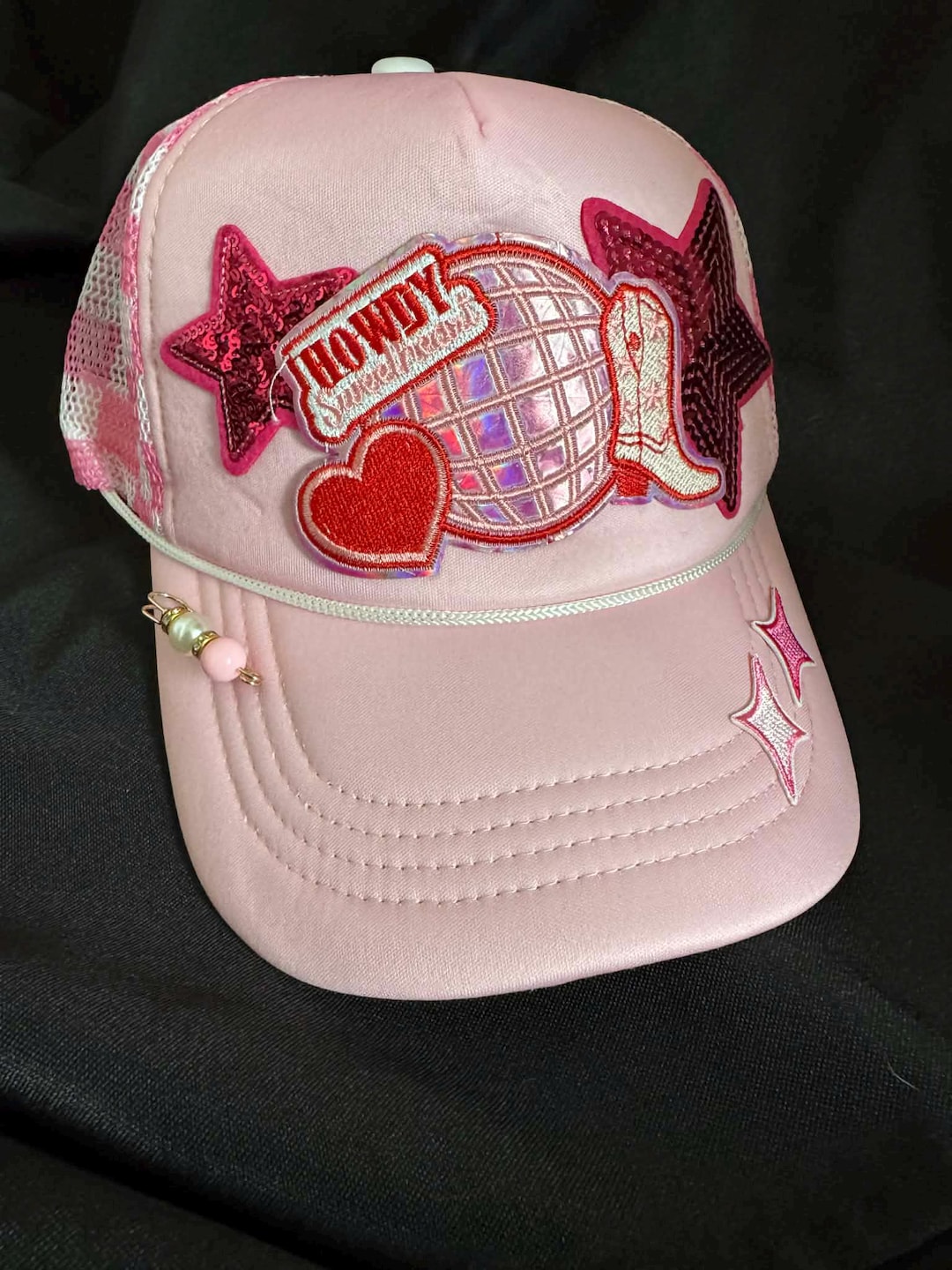 Howdy-preppy Light Pink Trucker Hat - Etsy