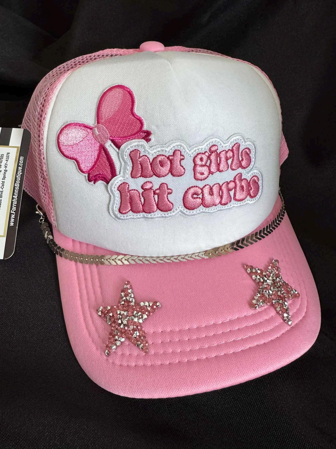 Hot Girls Hit Curbs-pink Trucker Hat - Etsy