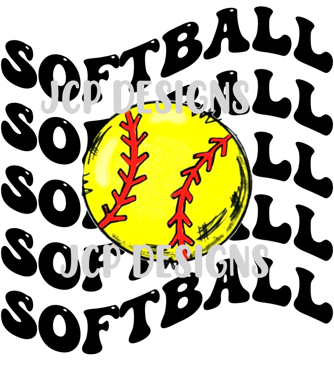 Softball Softball Softball Wave | Digital Design | PNG | Sublimation - Etsy