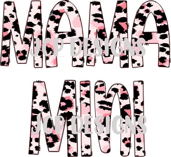 Pink Cheetah Letters