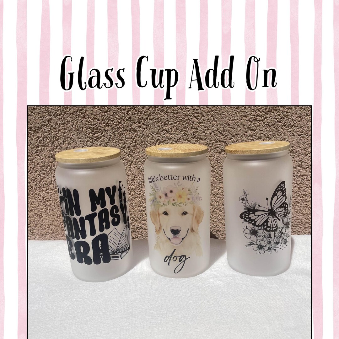 Glass Cup Add on | Personalized Custom Bundle - Etsy