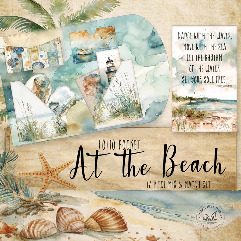 Beach Journal Printable Journal Kit Digital Download Junk Journal ...