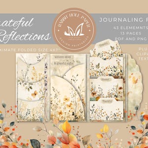 Thankful Autumn Journal Printable Gratitude Page Template Digital ...
