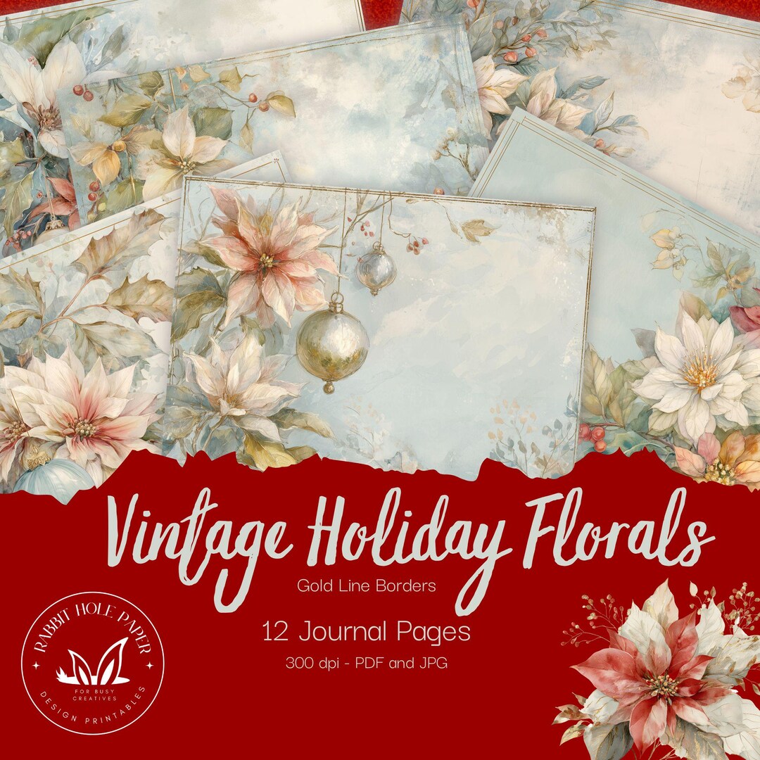 Christmas Journal Paper Digital Download Printable Pages December Daily ...