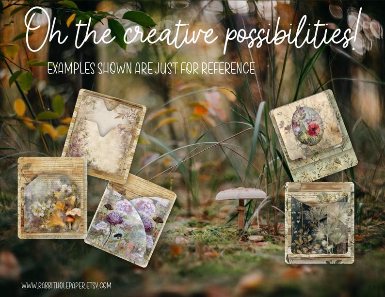 Cottagecore Paperclip Kit Digital Ephemera Junk Journal Decoration ...