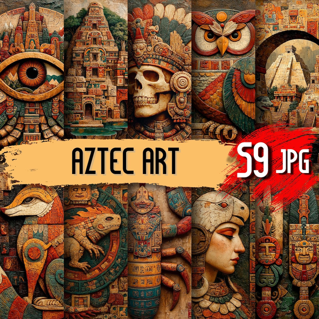 Aztec Art Prints: Ancient Glyph Designs for Wall Art & Phone Cases ...