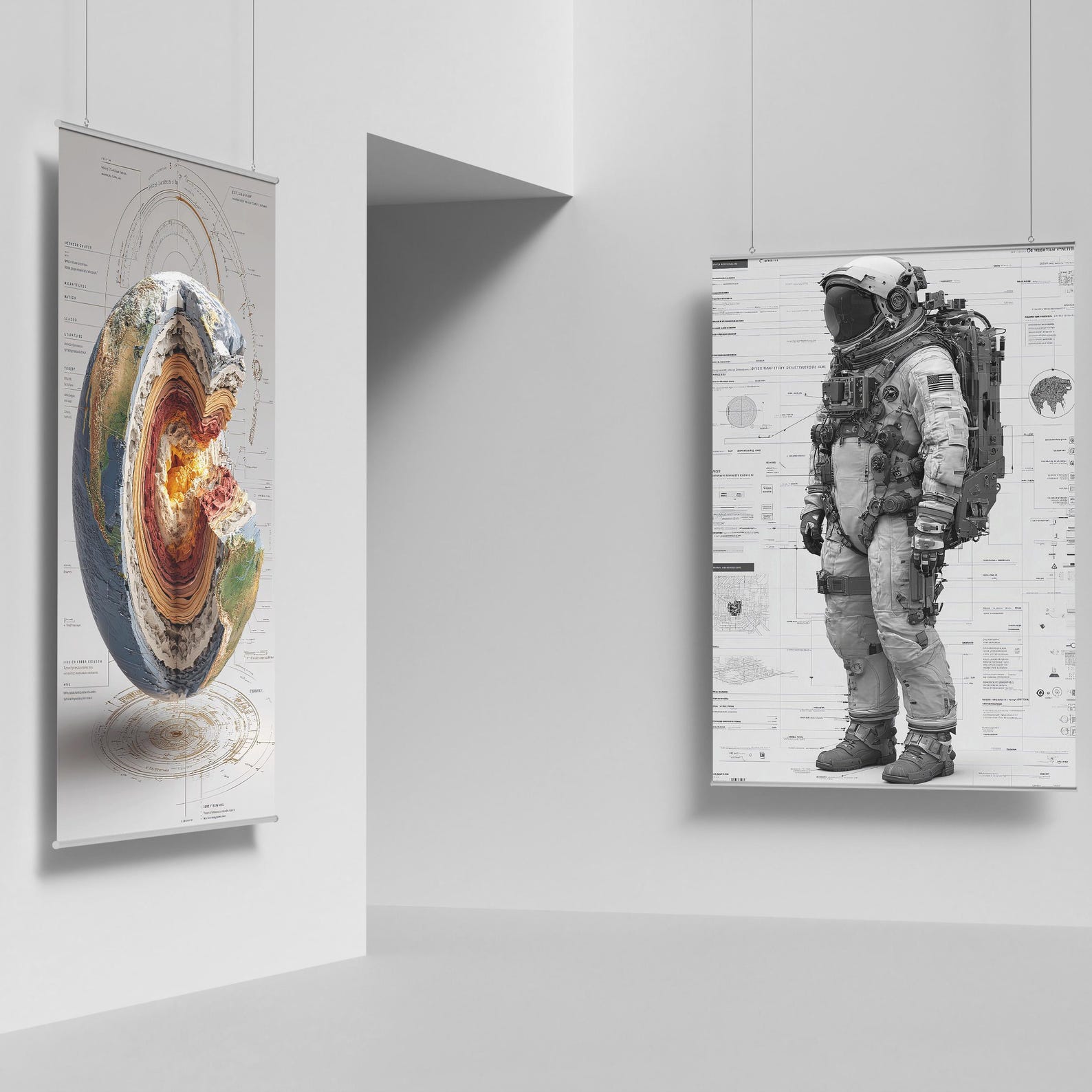 Space Schematic Art Prints: 45 High-res Scientific Diagrams (instant ...