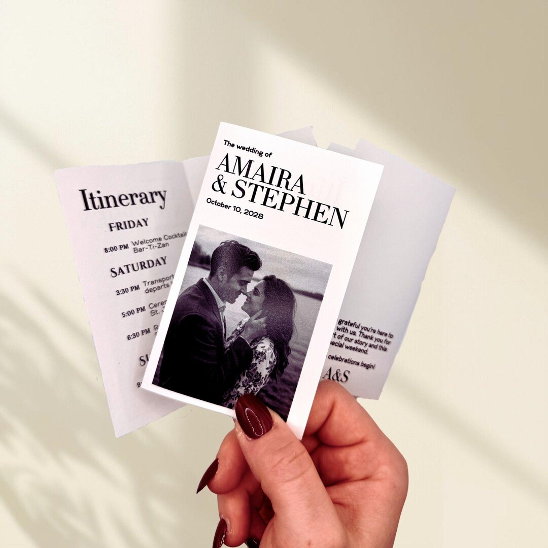 Bifold Hotel Key Card Holder Template | Editable Canva Wedding Envelope ...