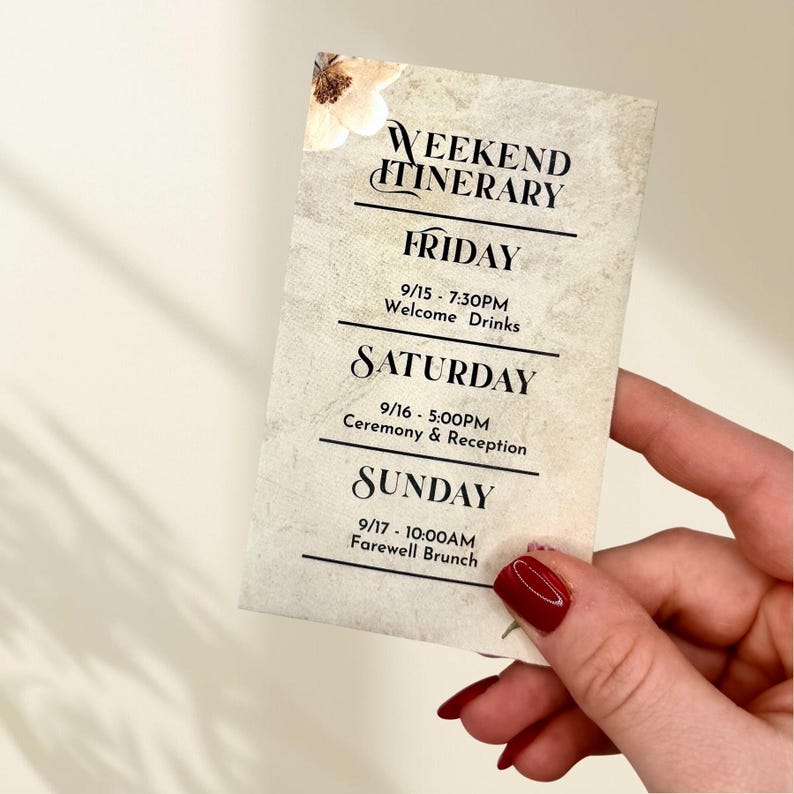 Bifold Hotel Key Card Holder Template | Editable Canva Wedding Envelope ...