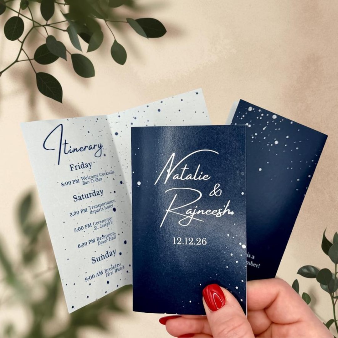 Bifold Hotel Key Card Holder Template | Editable Canva Wedding Envelope ...