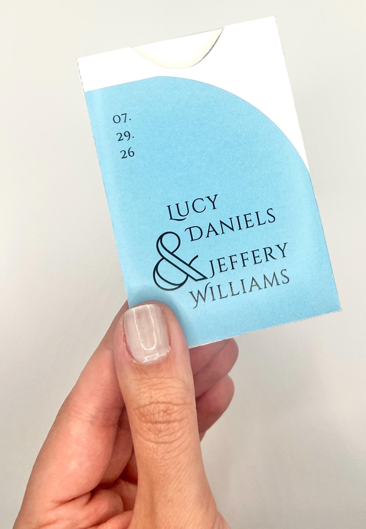 Sleeve Hotel Key Card Holder Template | Editable Canva Wedding Sleeve ...
