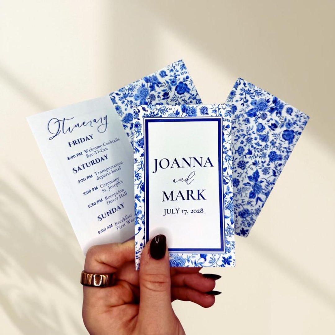 Bifold Hotel Key Card Holder Template | Editable Canva Wedding Envelope ...