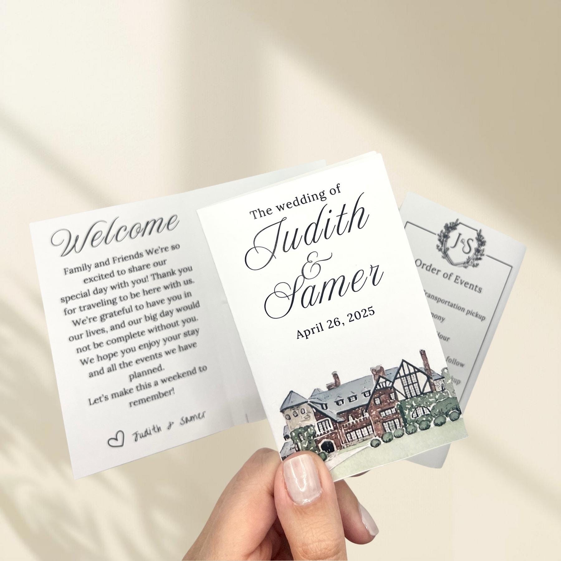 Bifold Hotel Key Card Holder Template | Editable Canva Wedding Envelope ...