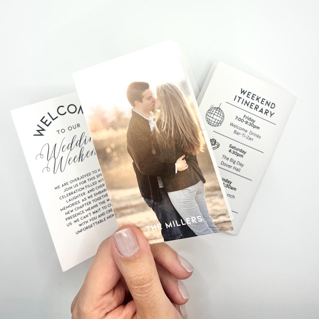 Bifold Hotel Key Card Holder Template | Editable Canva Wedding Envelope ...