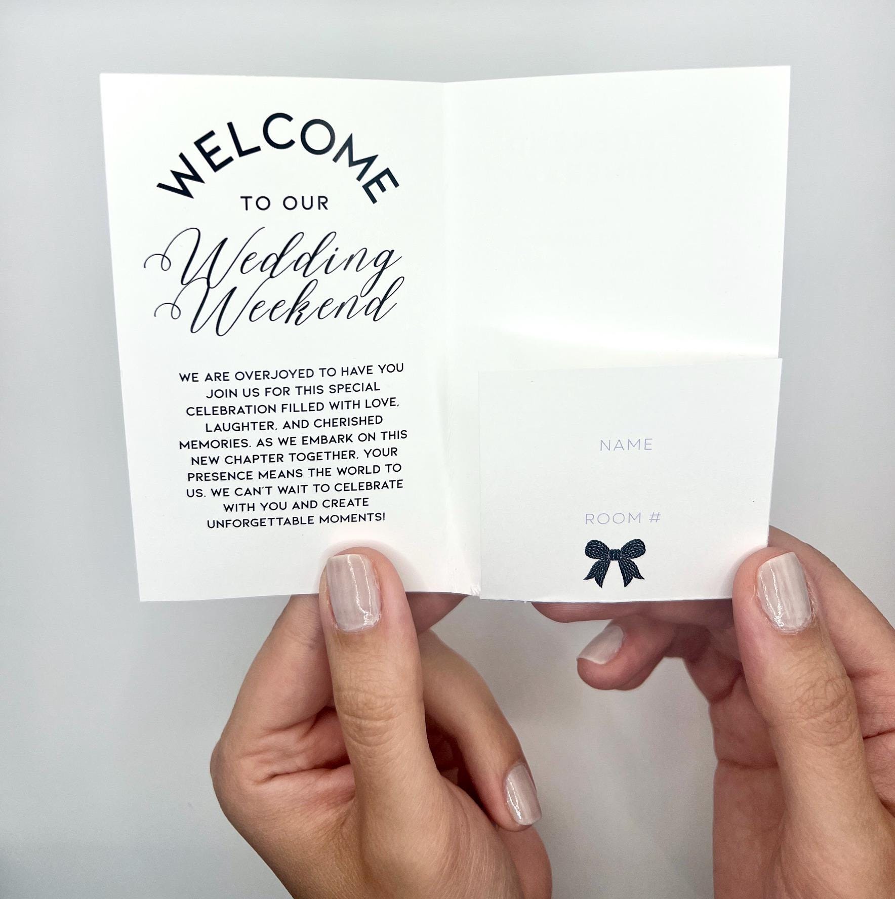 Bifold Hotel Key Card Holder Template | Editable Canva Wedding Envelope ...