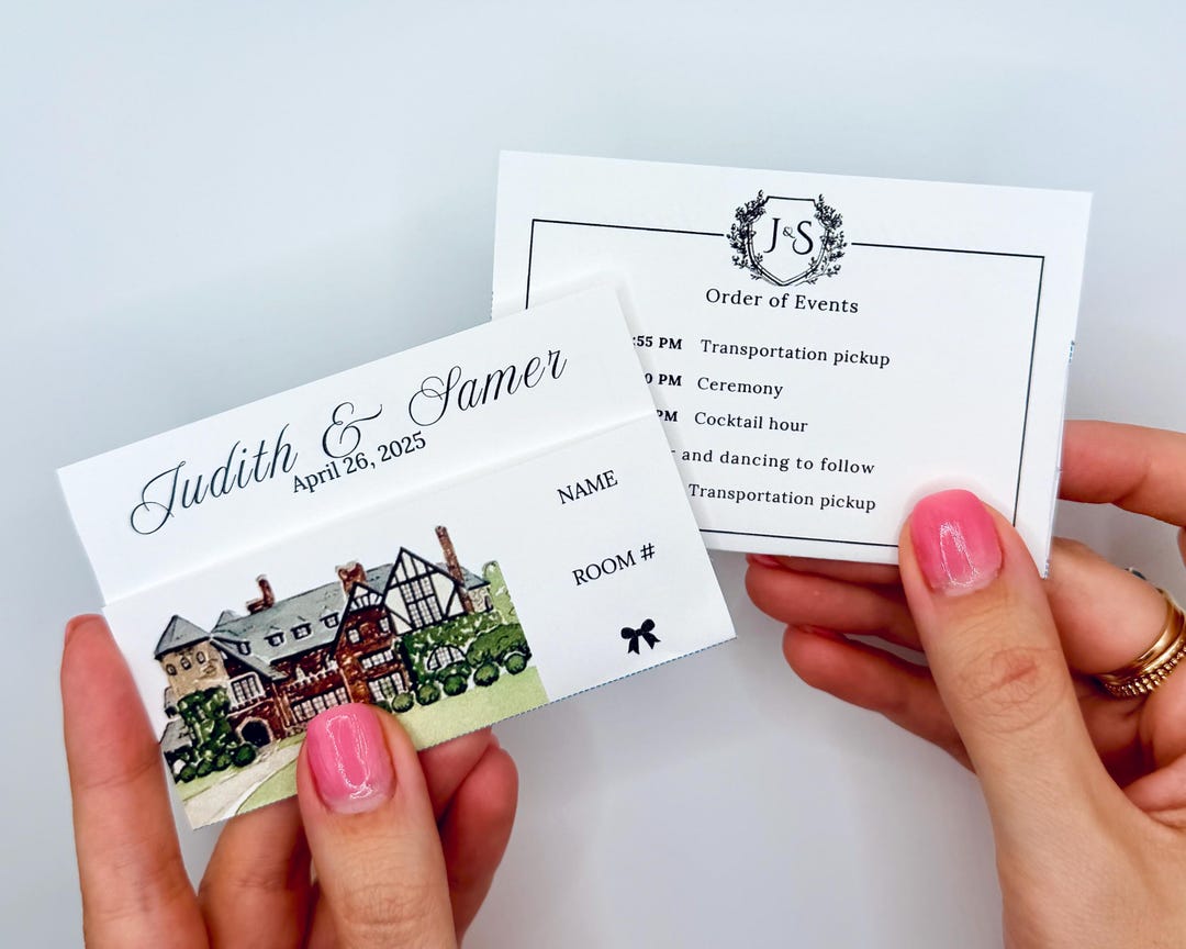 Pocket Hotel Key Card Holder Template | Editable Canva Wedding Envelope ...