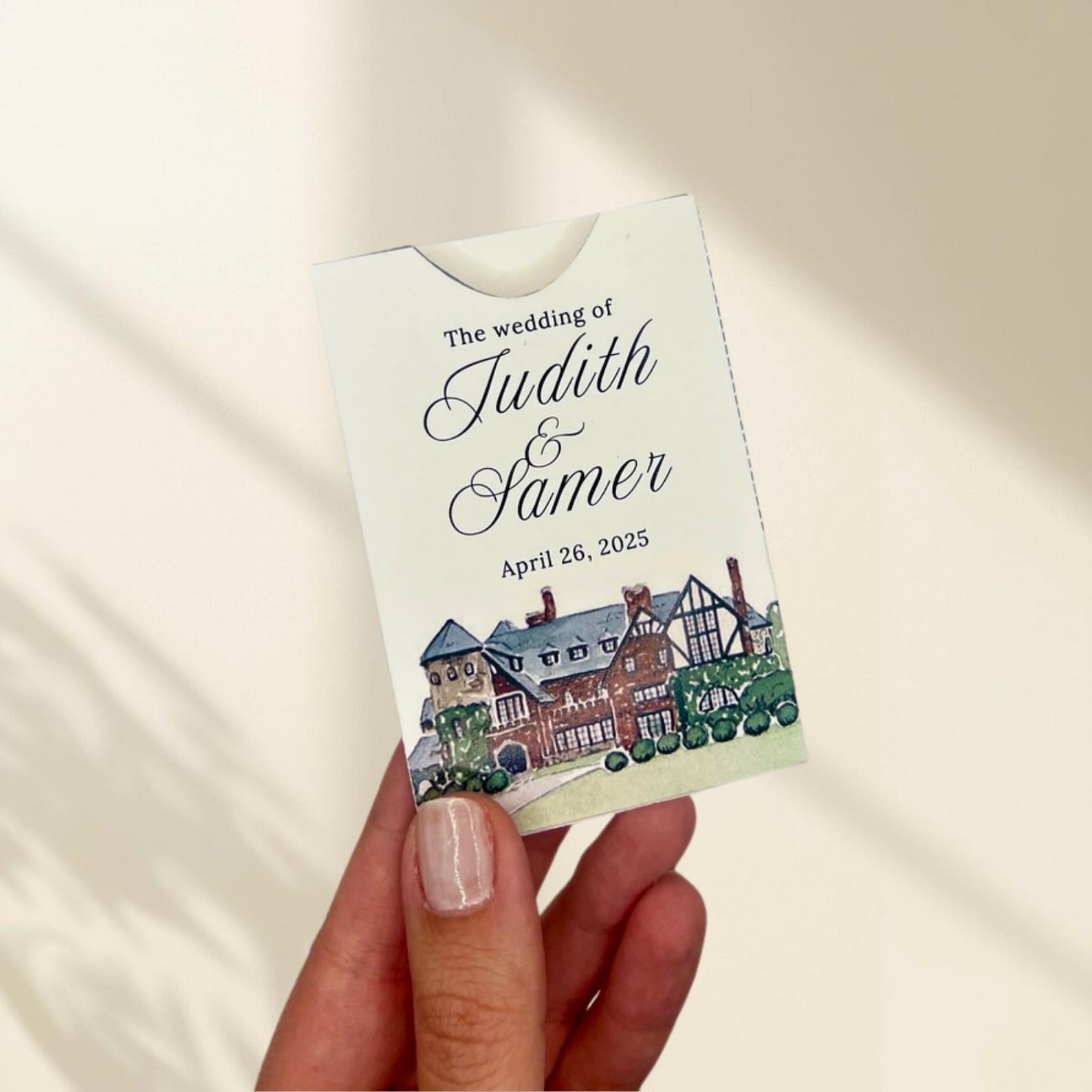 Sleeve Hotel Key Card Holder Template | Editable Canva Wedding Sleeve ...
