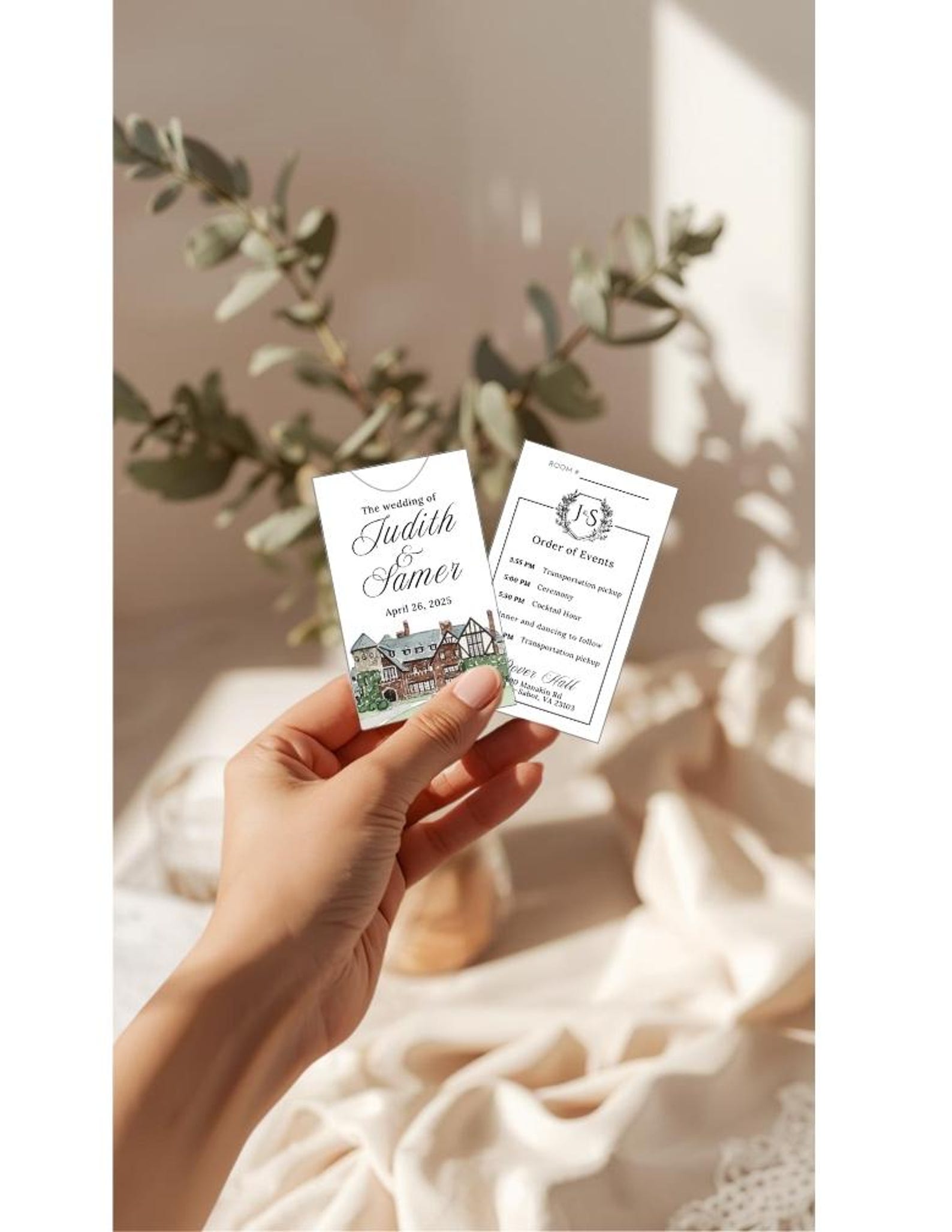 Sleeve Hotel Key Card Holder Template | Editable Canva Wedding Sleeve ...