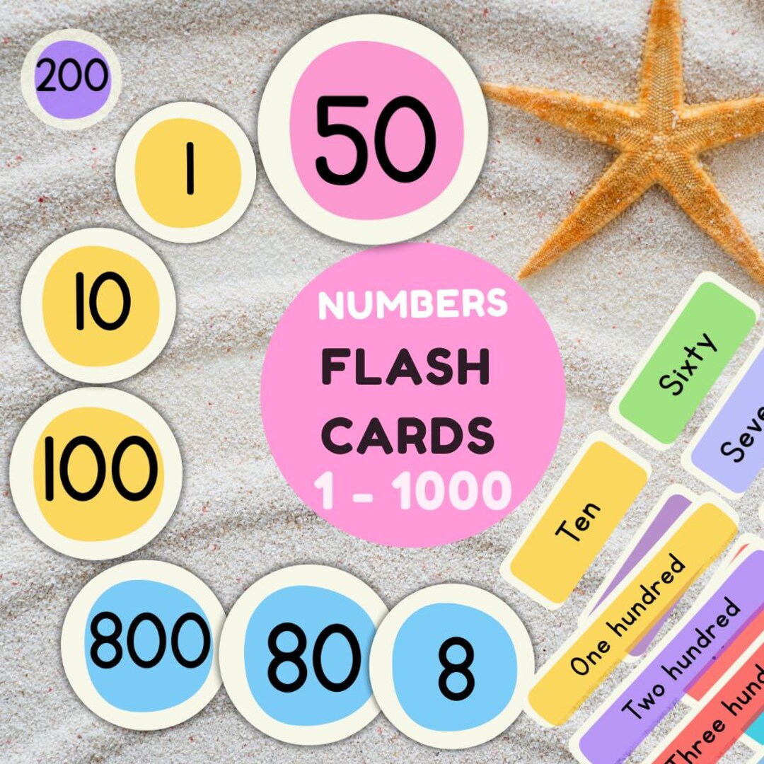 Hundreds Tens Ones Flashcards Printable (HTO)| Numbers 1–1000 With ...