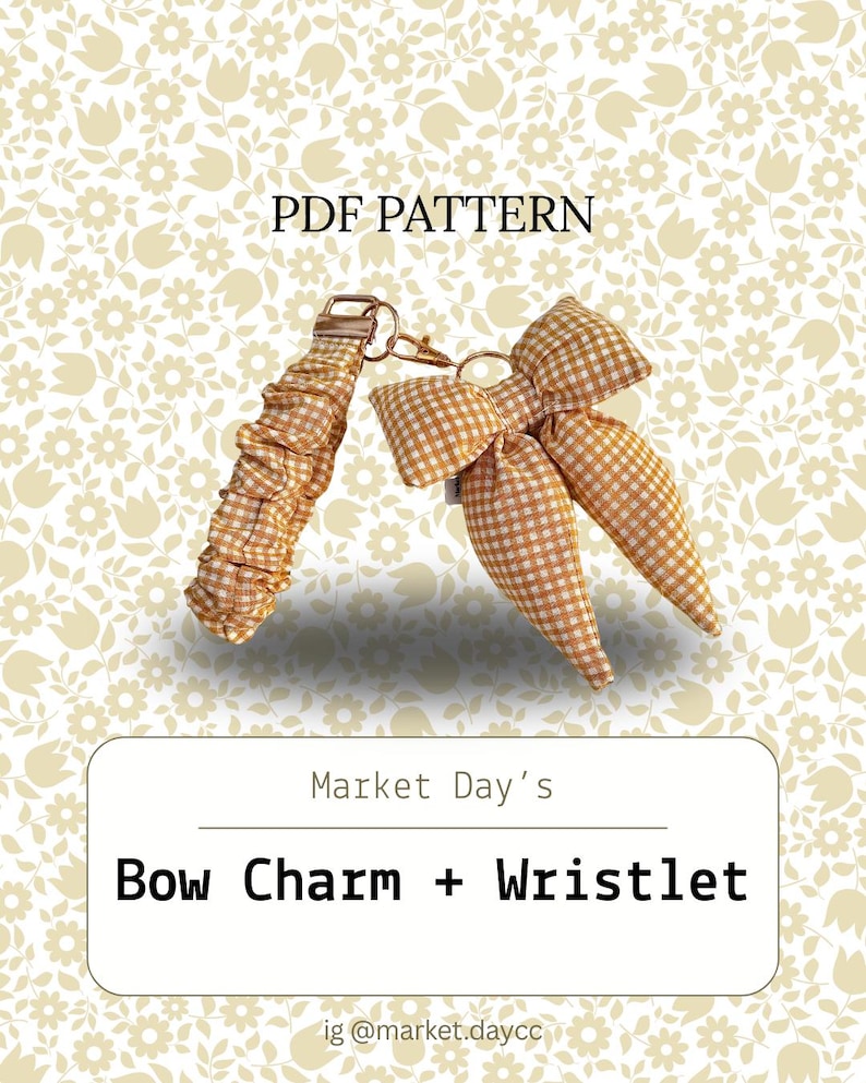 PDF Pattern- Bow Bag Charm and Wristlet - Etsy