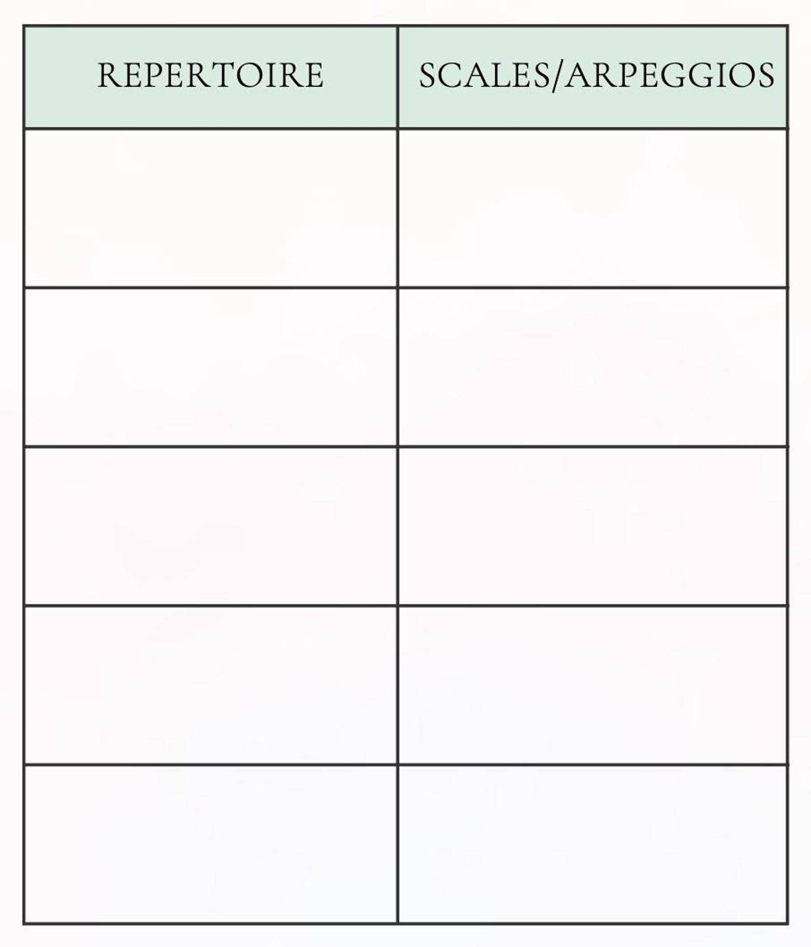 Music Practice Planner – Weekly Planner Template for Tracking Musical ...