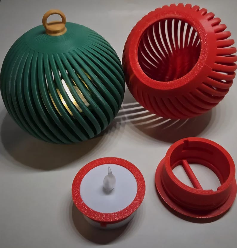 Light-up Christmas Ornament: 3D Printed Holiday Tree Decoration - Etsy
