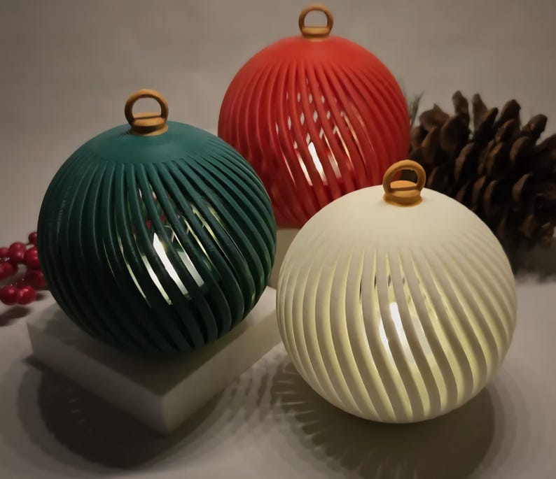 Light-up Christmas Ornament: 3D Printed Holiday Tree Decoration - Etsy